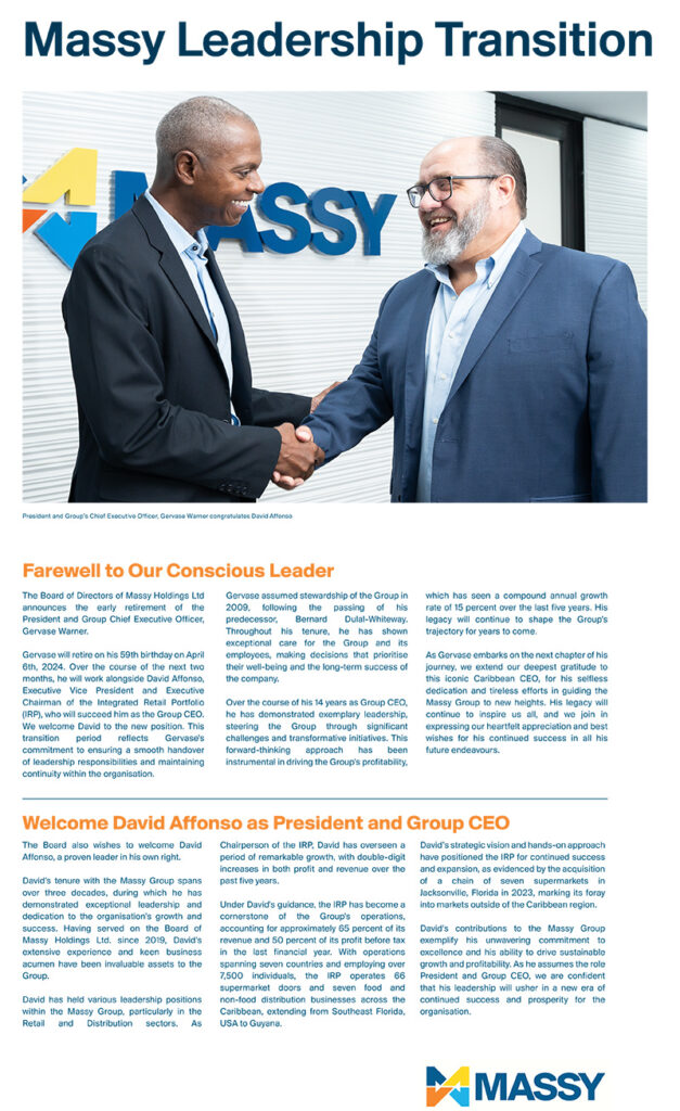 Massy Leadership Transition – Massy Group